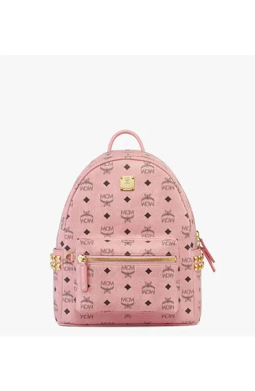 Mcm Small Stark Side Studs Backpack - Pink