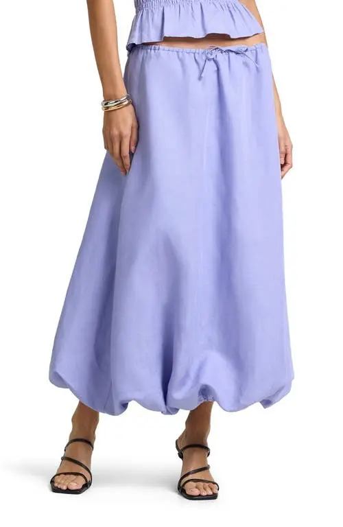 Onia Air Linen Bubble Maxi Skirt - Periwinkle