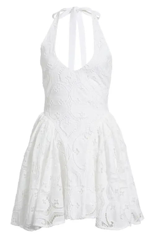 DELFI COLLECTIVE Hera Eyelet Halter Mini Dress