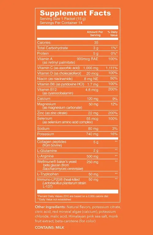 Vital Proteins Single-serve Vitality Immune Booster Dietary Supplement Pack