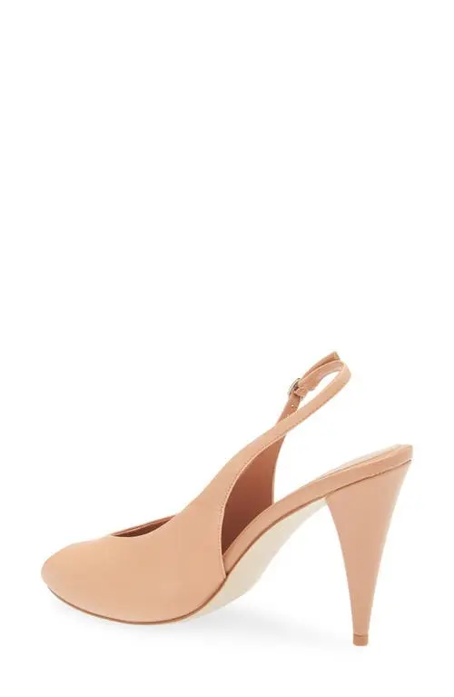 Jeffrey Campbell Snoah Slingback Peep Toe Pumps - Tan