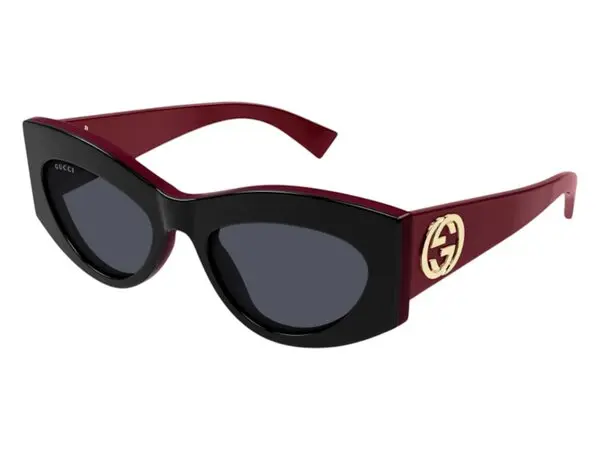 Gucci Cat Eye Sunglasses - Black Red Grey (gg1843s/006/53)