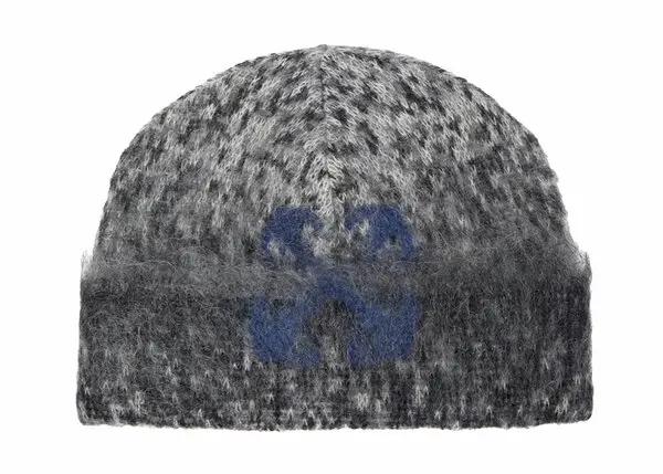 Off-White Arrow Mohair Beanie - Dark Grey