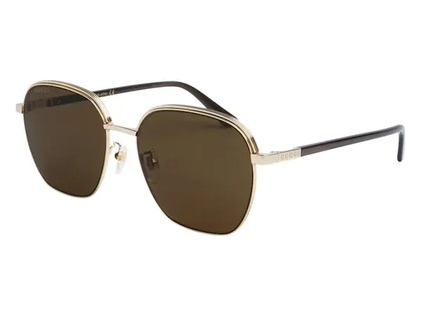 Gucci Square Sunglasses - Gold Brown (gg1100sa/002/58)