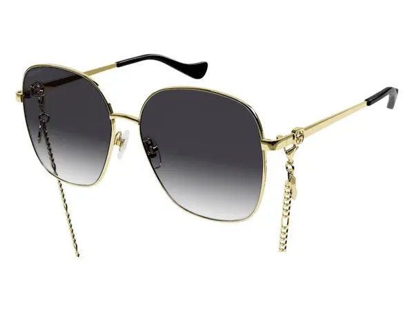 Gucci Round Frame Sunglasses - Gold Grey (gg1089sa/001/61)
