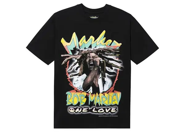 MARKET Bob Marley One Love T-shirt - Black