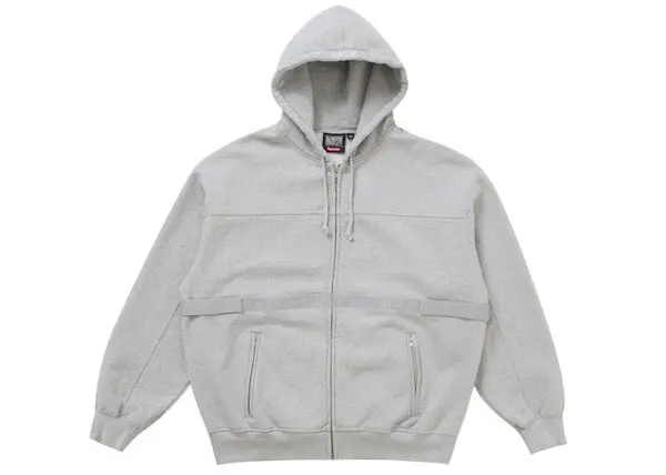 Supreme Marithé + François Girbaud Zip Up Hooded Sweatshirt - Heather Grey