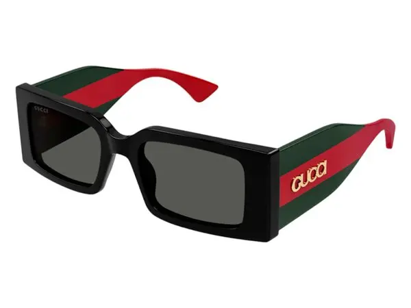 Gucci Rectangle Full Rim Sunglasses - Black Grey (gg1860s/001/52)