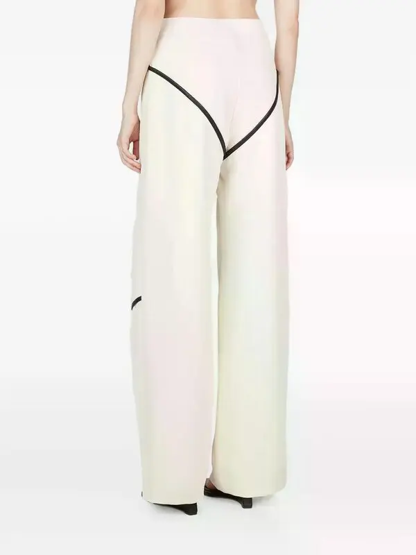 Paris Georgia Contrast Trim Straight Leg Trousers