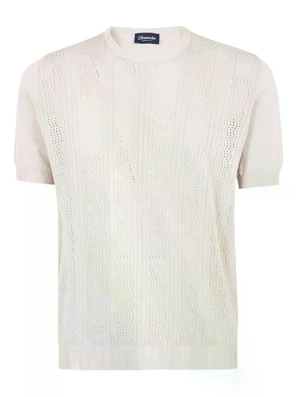 DRUMOHR Mesh-panel T-shirt - Neutrals