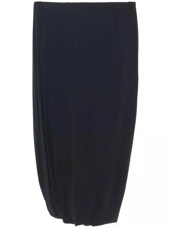 JIL SANDER Draped Midi Skirt - Black