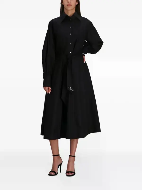Karl Lagerfeld Logo-embellished Midi Dress