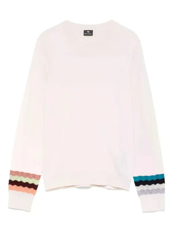 Paul Smith Zig Zag-sleeve Sweater - Neutrals