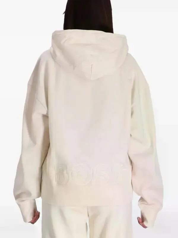 Hugo Boss Cotton Hoodie In White 20% Off Editorialist