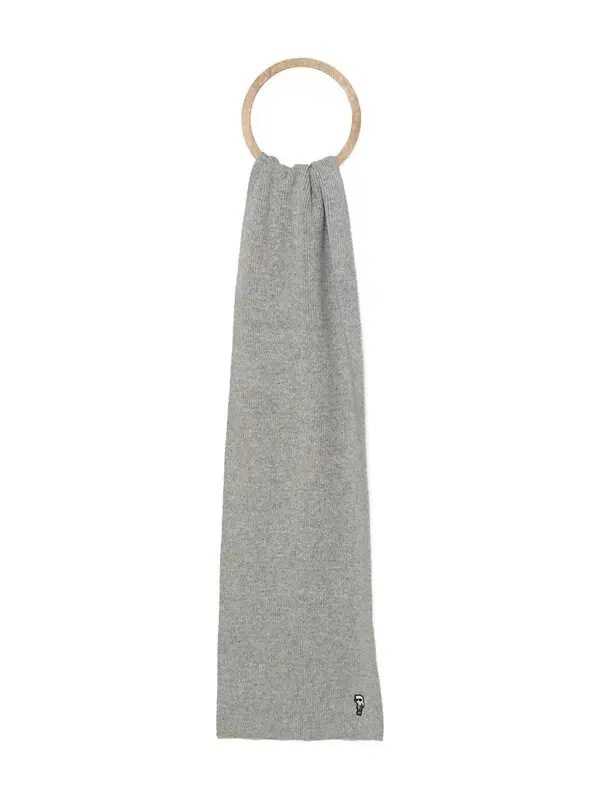 Karl Lagerfeld Ikonik Ribber Scarf - Grey