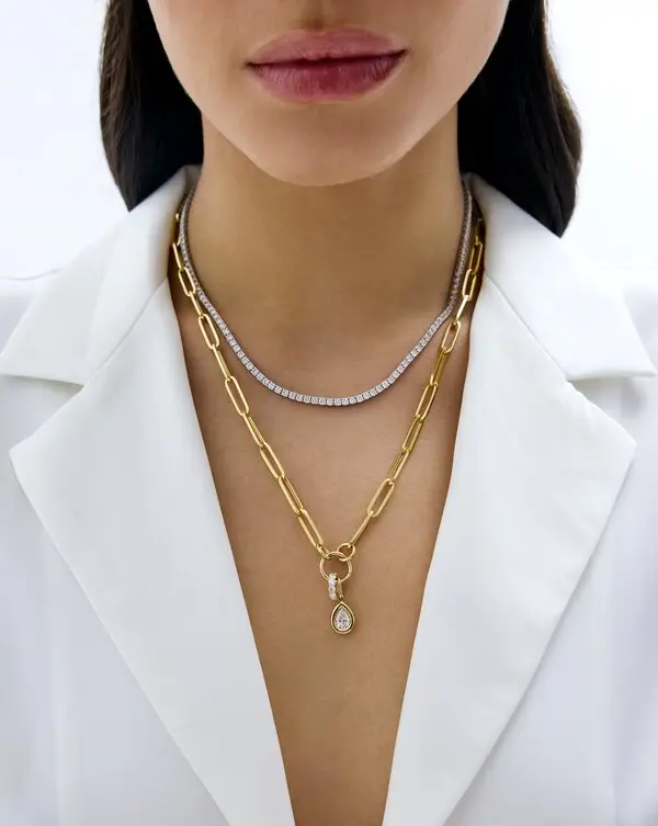 Ring Concierge Long Clique Chain Necklace - One-color