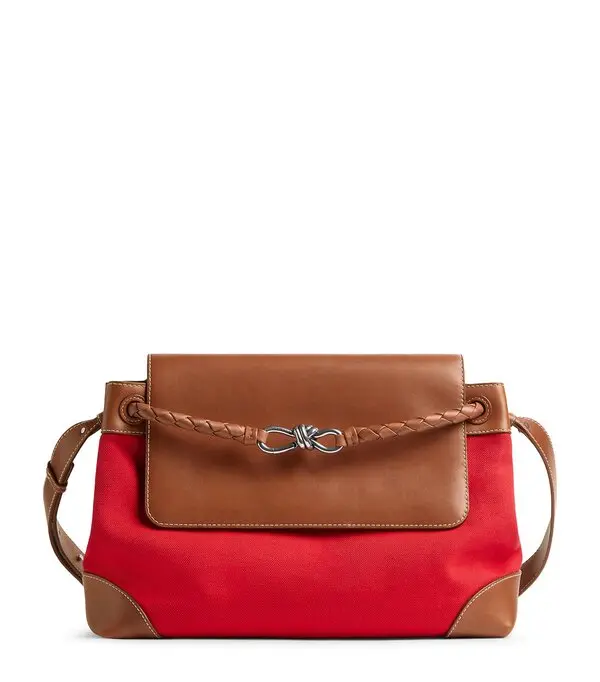 Bottega Veneta Large Canvas Andiamo Messenger Bag