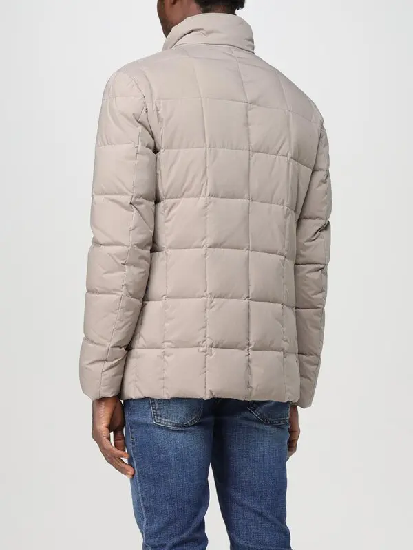 FAY Quilted Jacket With Stand Collar - Beige