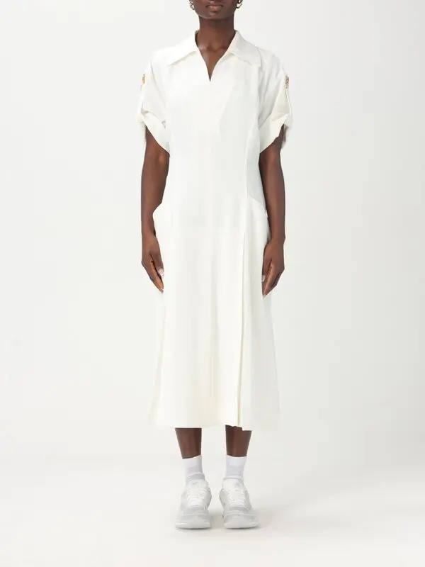 Bottega Veneta Midi Dress - White