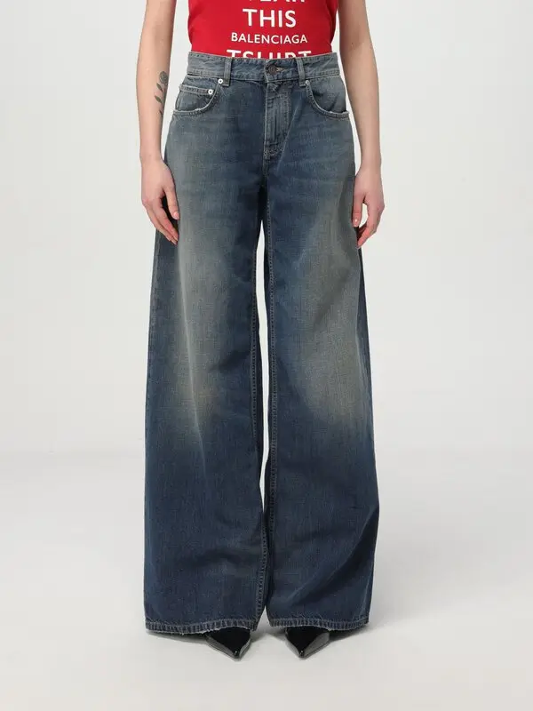 Balenciaga Wide Leg Jeans - Blue