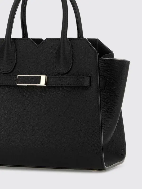 VALEXTRA Grained Leather Milano Bag - Black