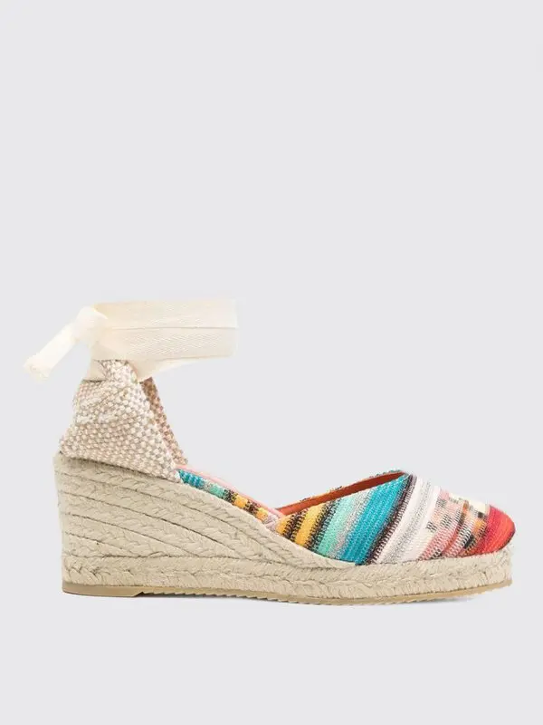 Missoni Espadrille Wedge With Tie Ankle - Multicolor