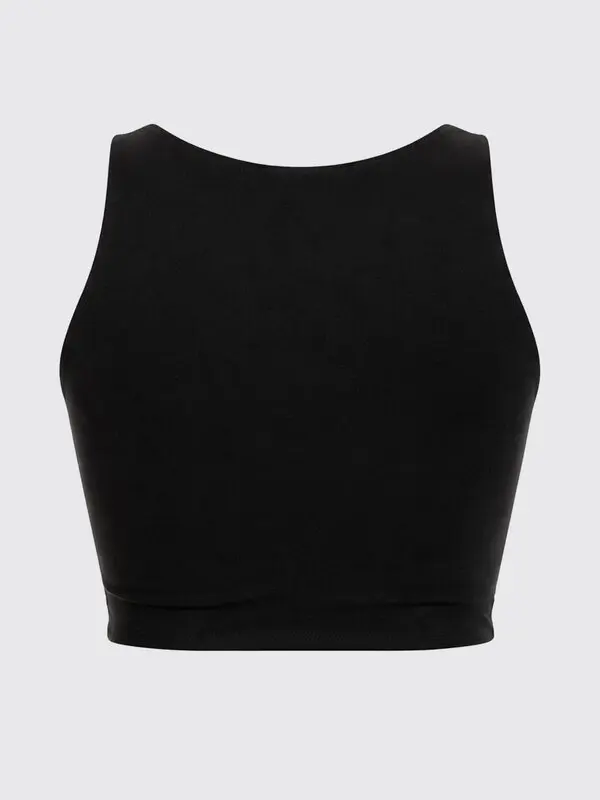 Magda Butrym Cropped Polyamide Top With Flower Appliqu
