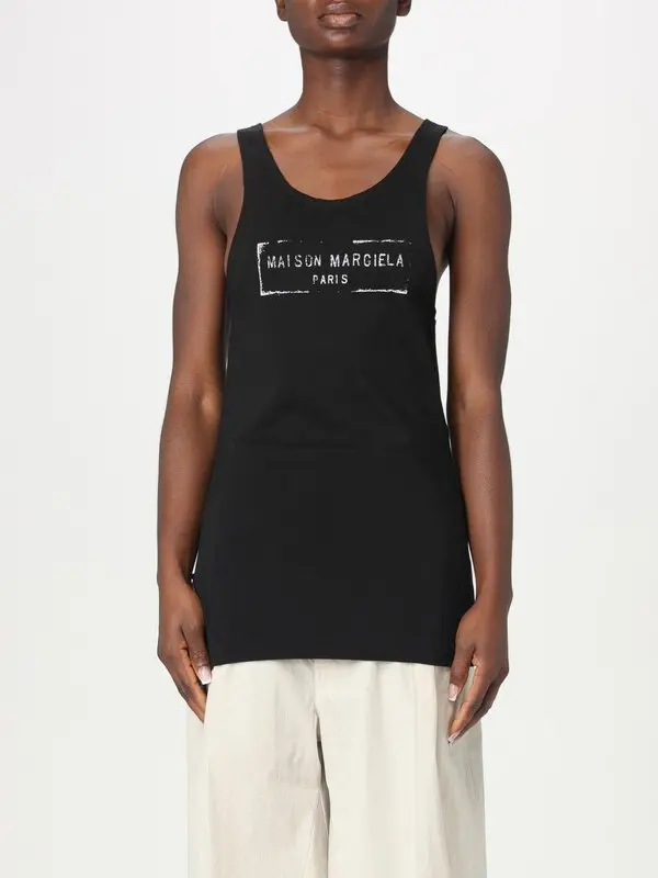 MAISON MARGIELA Logo Tank Top - Black