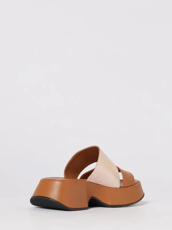 VIC MATIE Heeled Platform Sandals - Brown