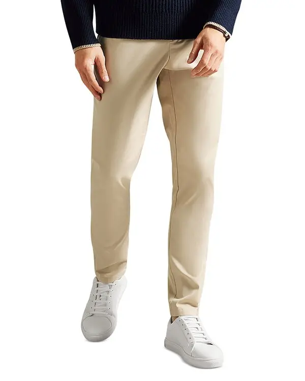 Ted Baker London Regular Fit Textured Chinos - Stone