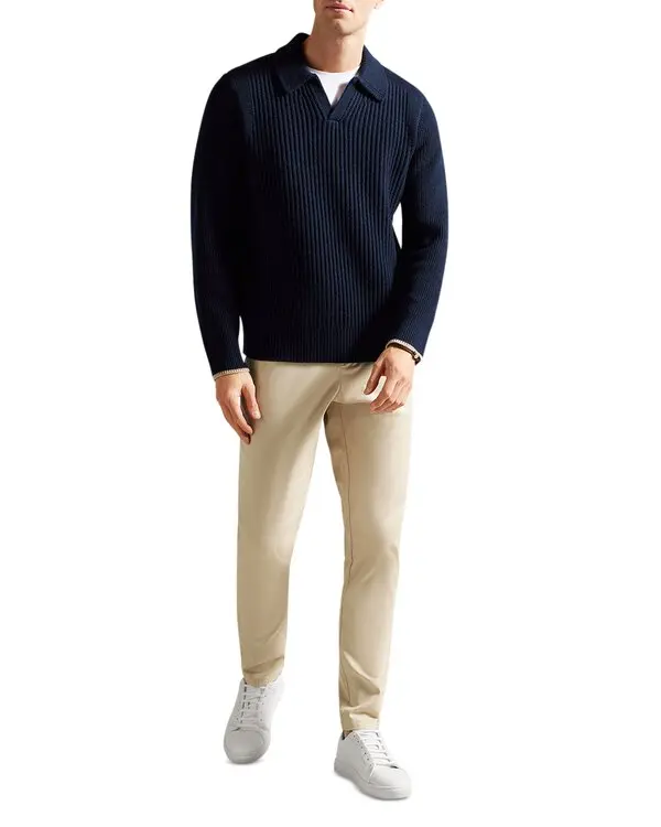 Ted Baker London Regular Fit Textured Chinos - Stone