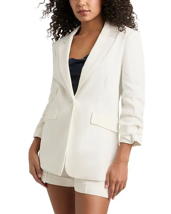 Cinq À Sept Linen Blend Suiting Kylie Blazer - Ivory