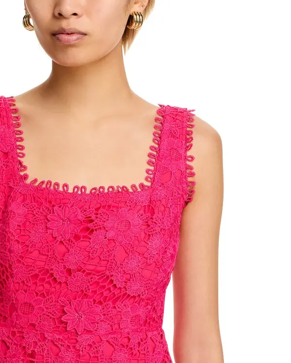 Aqua Floral Lace Dress