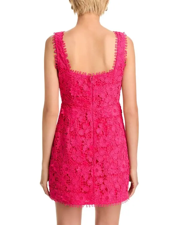 Aqua Floral Lace Dress