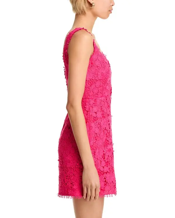 Aqua Floral Lace Dress In Cherry - 66% Off | Editorialist