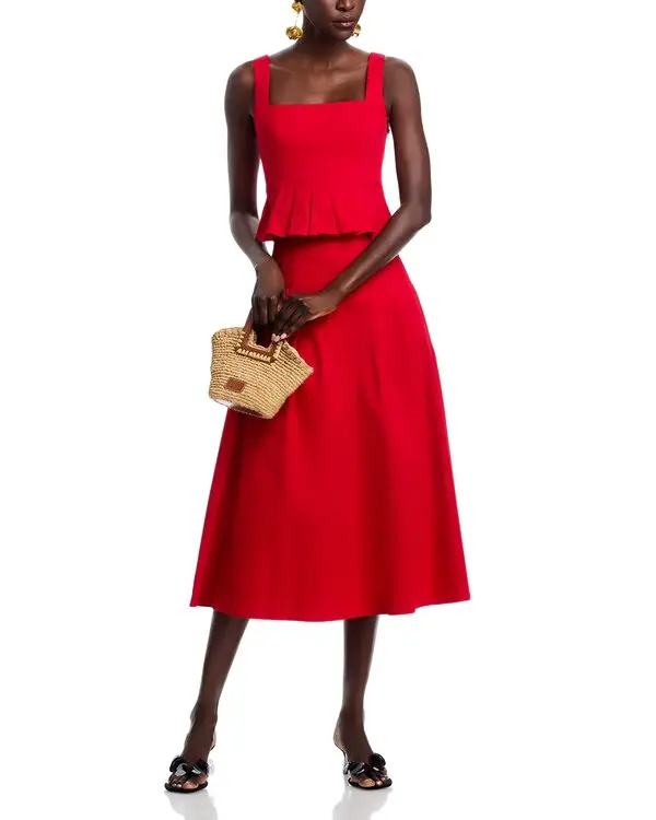 Aqua Panel Midi Skirt