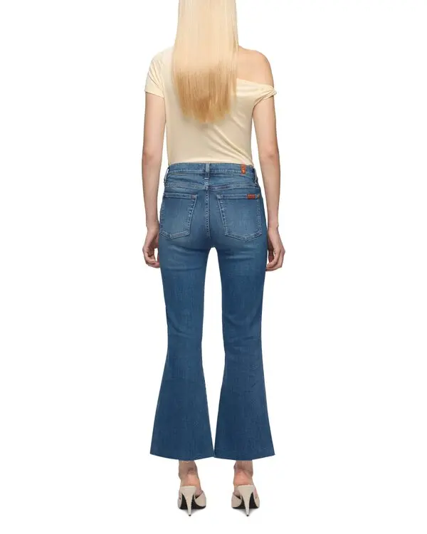 7 For All Mankind Dojo Mid-rise Cropped Flare Jeans - Retro Fade