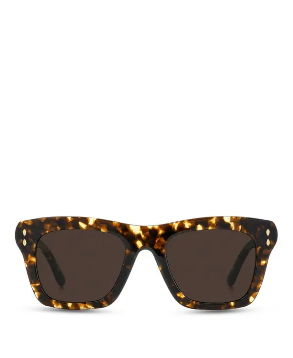 Isabel Marant Étoile Rectangular Sunglasses - Havana/brown