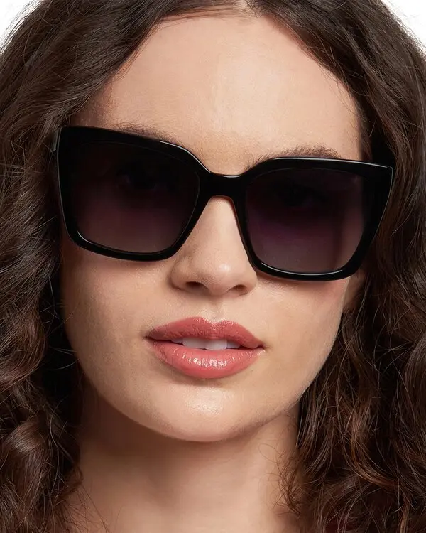 Kate Spade New York Lilah Square Sunglasses - Black/gray