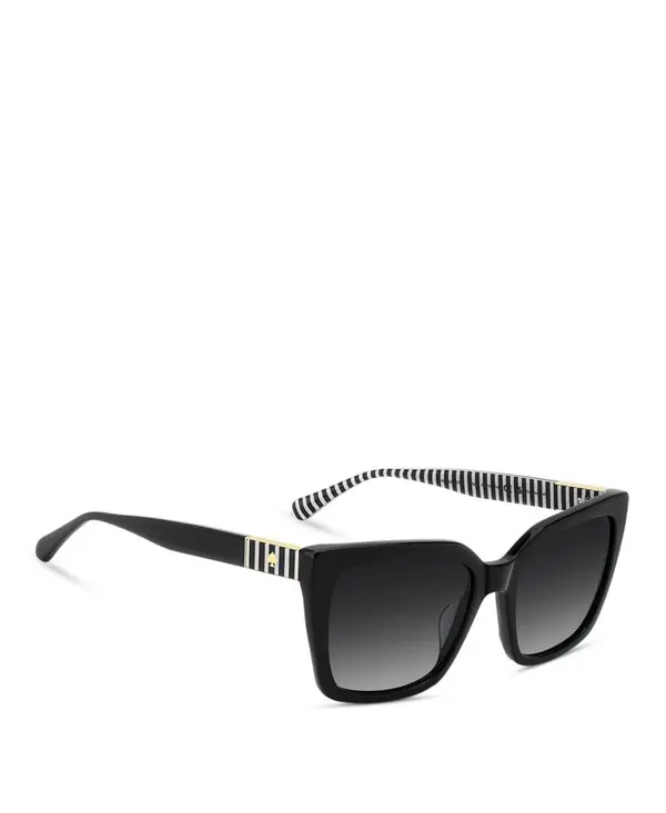 Kate Spade New York Lilah Square Sunglasses - Black/gray