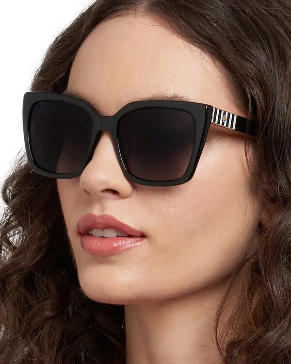 Kate Spade New York Lilah Square Sunglasses - Black/gray