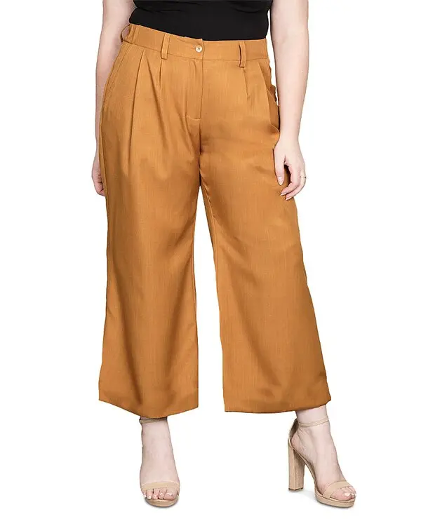 STANDARDS & PRACTICES Wide Leg Palazzo Pants - Khaki