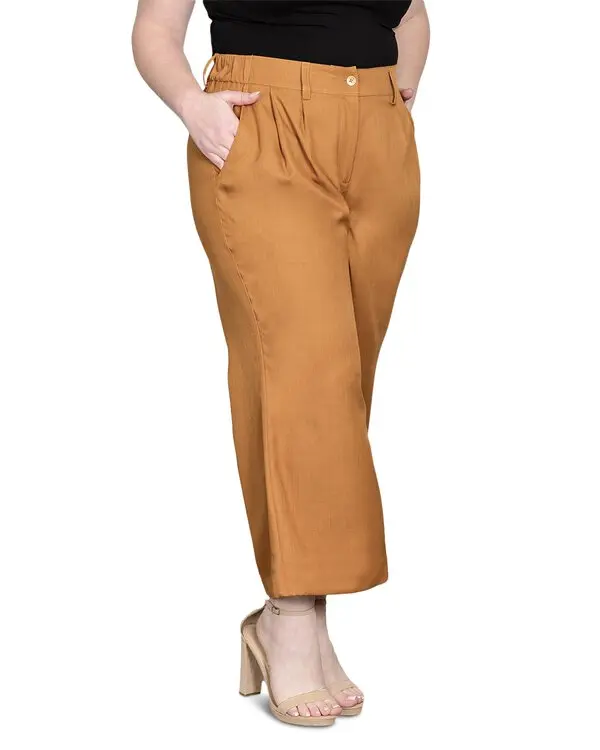 STANDARDS & PRACTICES Wide Leg Palazzo Pants - Khaki