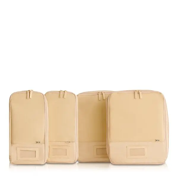 BEIS The Compression Packing Cubes, Set Of 4 - Beige