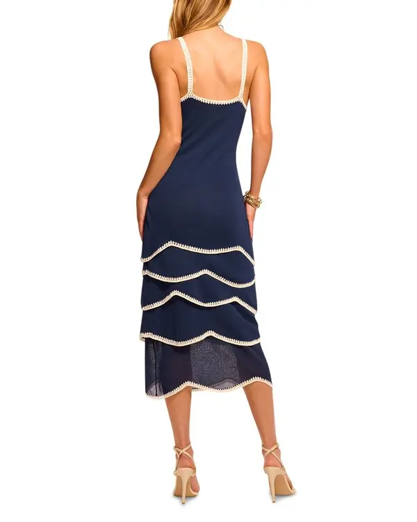 tish poplin midi dress grape embroidery Baltic Born Womens Providence Poplin Dress | Wine