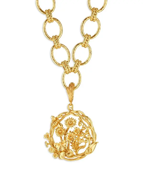CAPUCINE DE WULF 18k Plated Meadow Wildflower Pendant