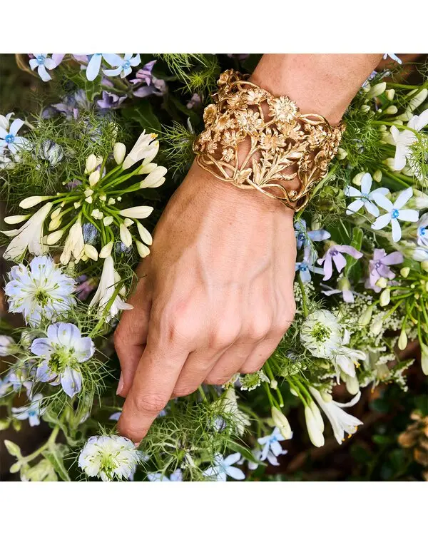 CAPUCINE DE WULF Meadow Wildflower Cuff Bracelet