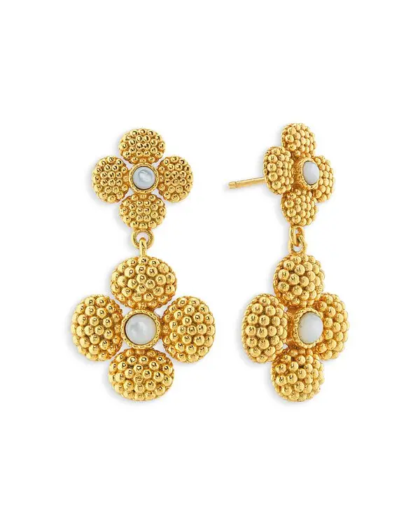 CAPUCINE DE WULF Berry Clover Convertible Duo Earrings - Pearl Whit