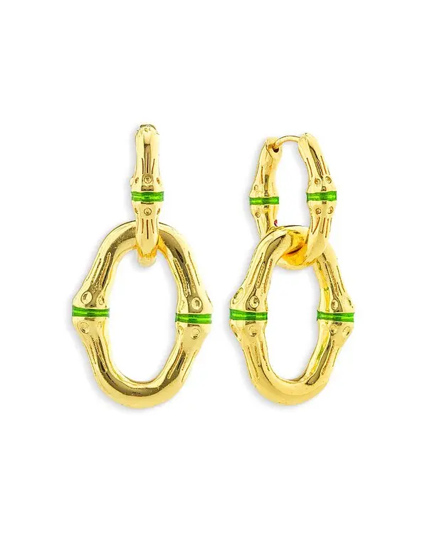 CAPUCINE DE WULF Bangkok Bamboo Link Earrings - Gold