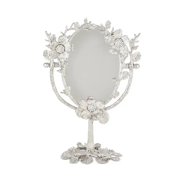 OLIVIA RIEGEL Botanica Magnified Standing Mirror - Silver